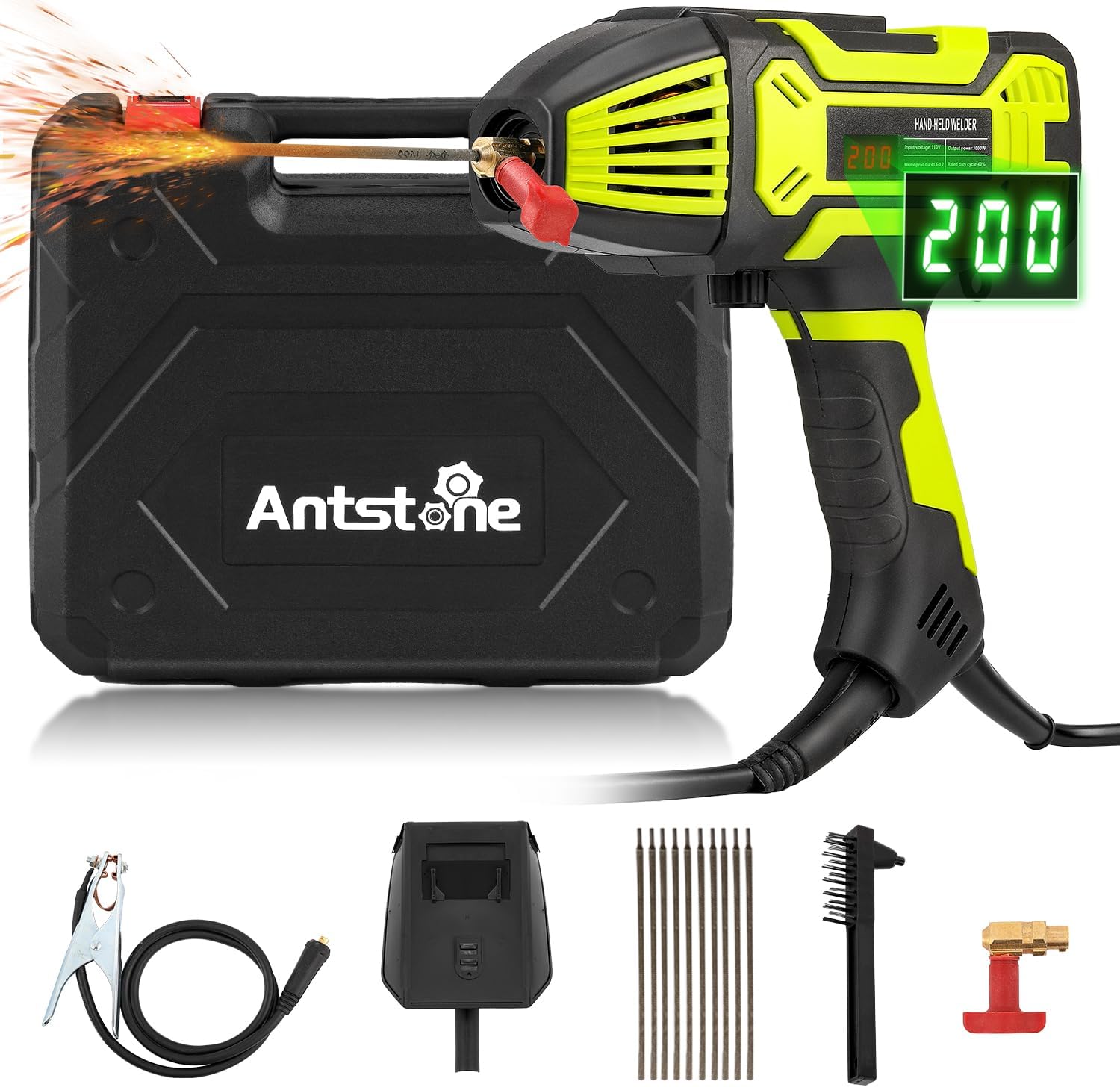 YUZES Handheld Welding Machine,110V Portable Welding Gun(2.4lb), ARC ...