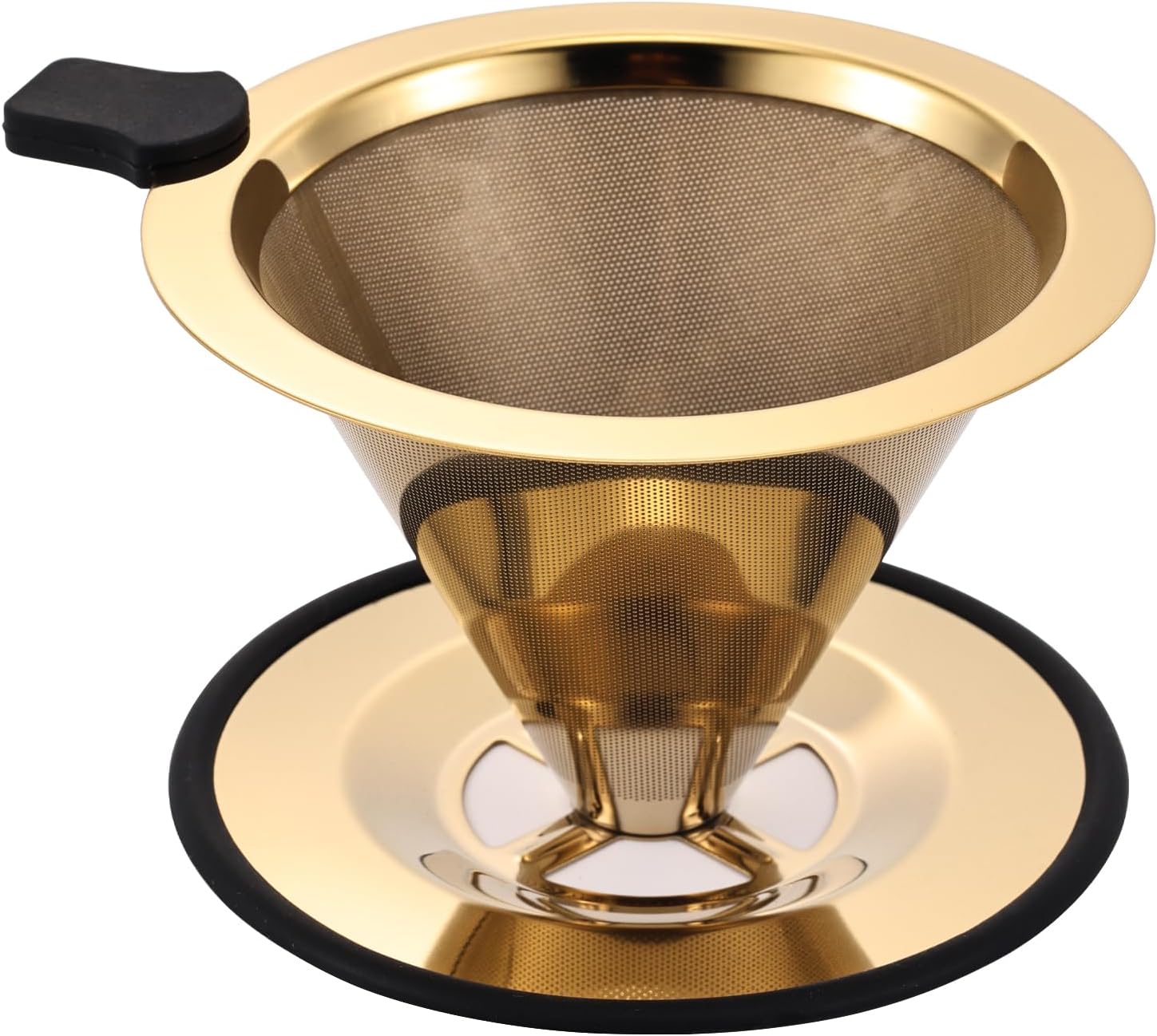 Amazon.com: Small Size Pour Over Coffee Filter Dripper, Stainless Steel ...