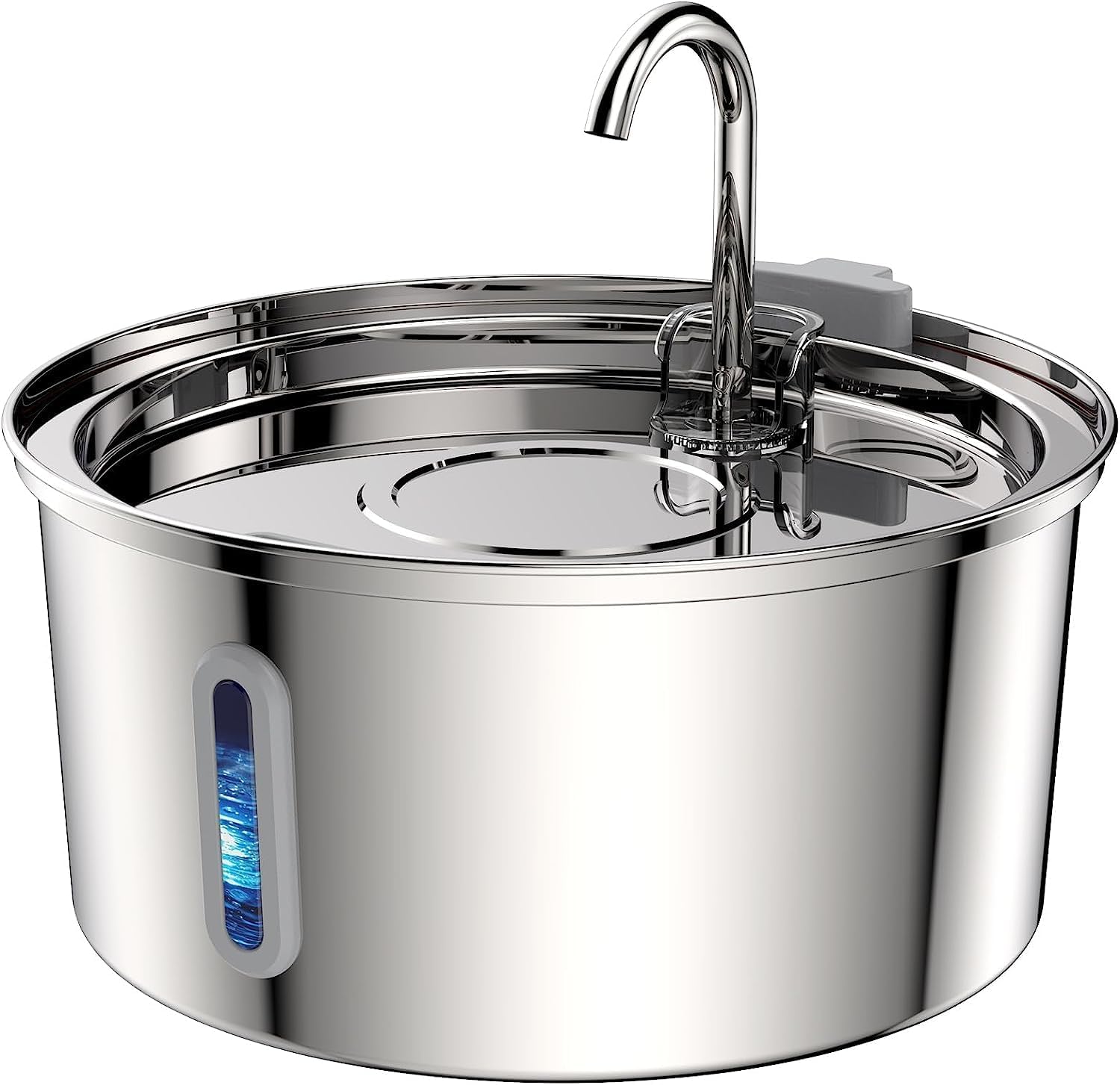 Amazon.com : Tomxcute Cat Water Fountain,Stainless Steel Cat Fountain 3.2L/108oz Automatic Pet ...