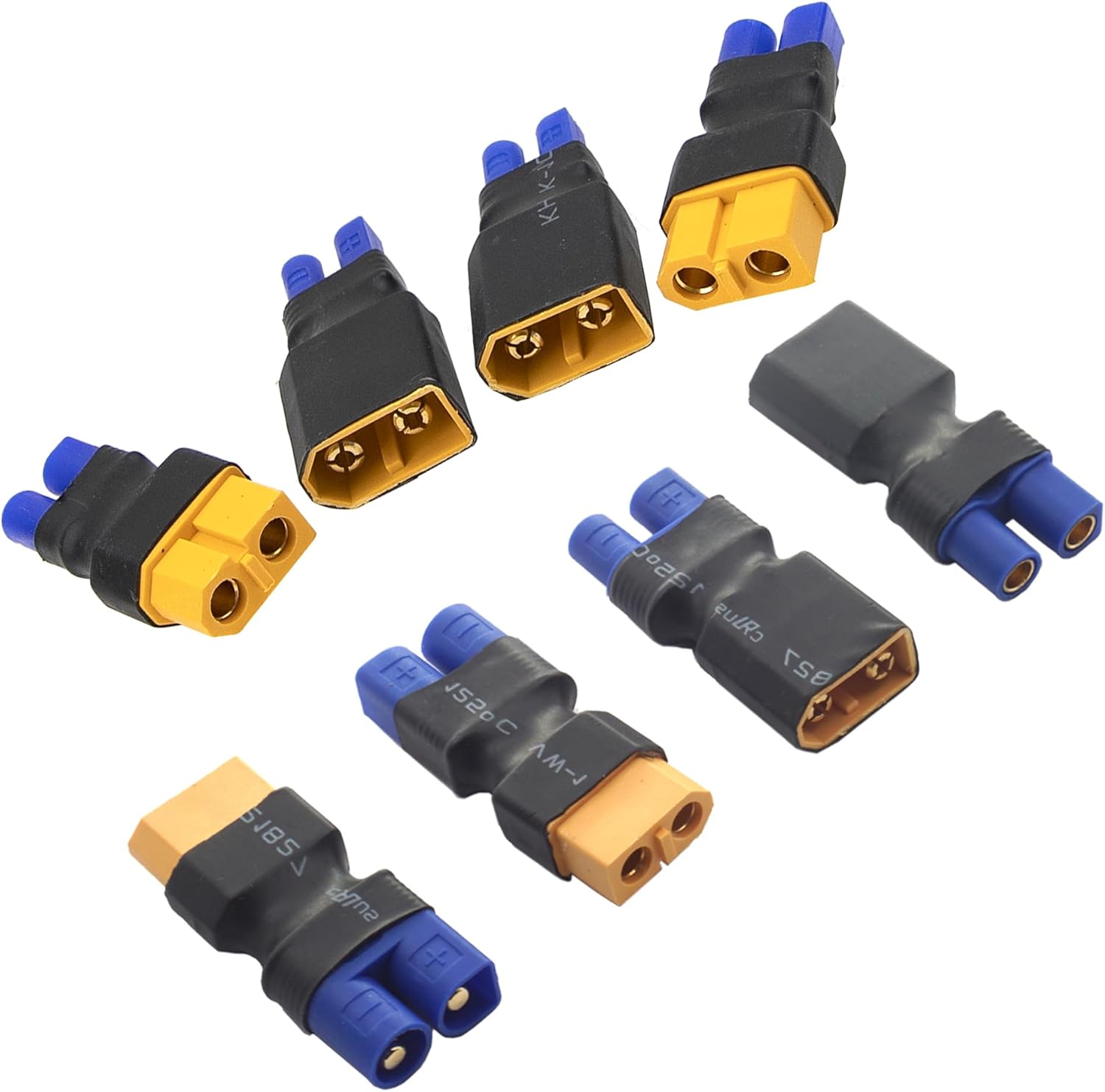 Amazon.com: RC EC2 to XT60 Plug Male Female Adapter Connector & RC XT60 ...
