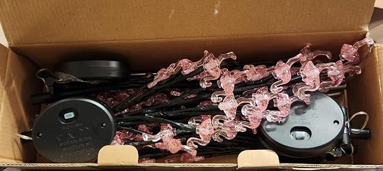 Amazon.com : Baquler Flamingo Solar Stake Lights Outdoor Flamingo Decor ...