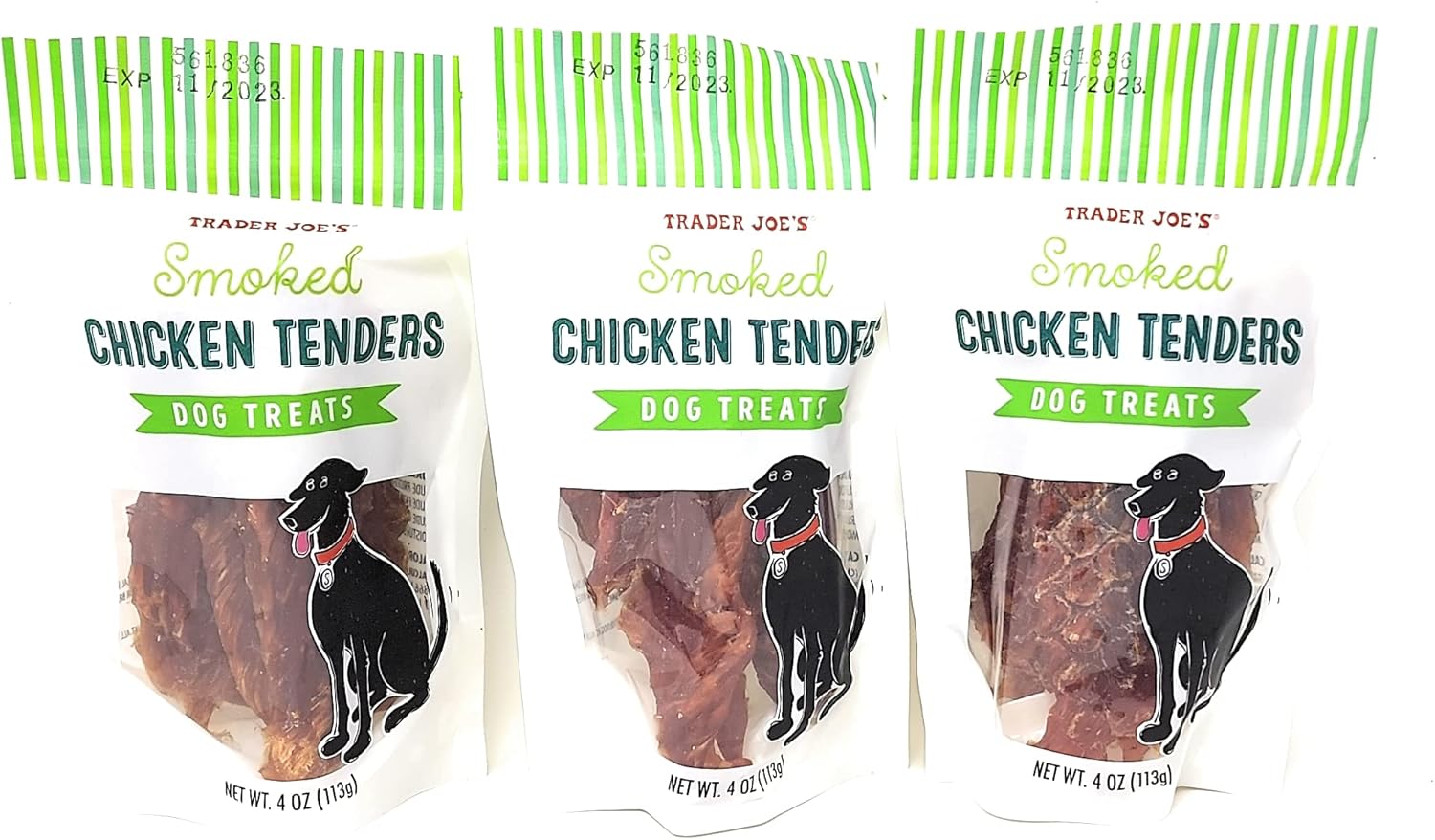 Amazon.com : Trader Joe's Smoked Chicken Tenders Dog Treats Net Wt. 4 ...