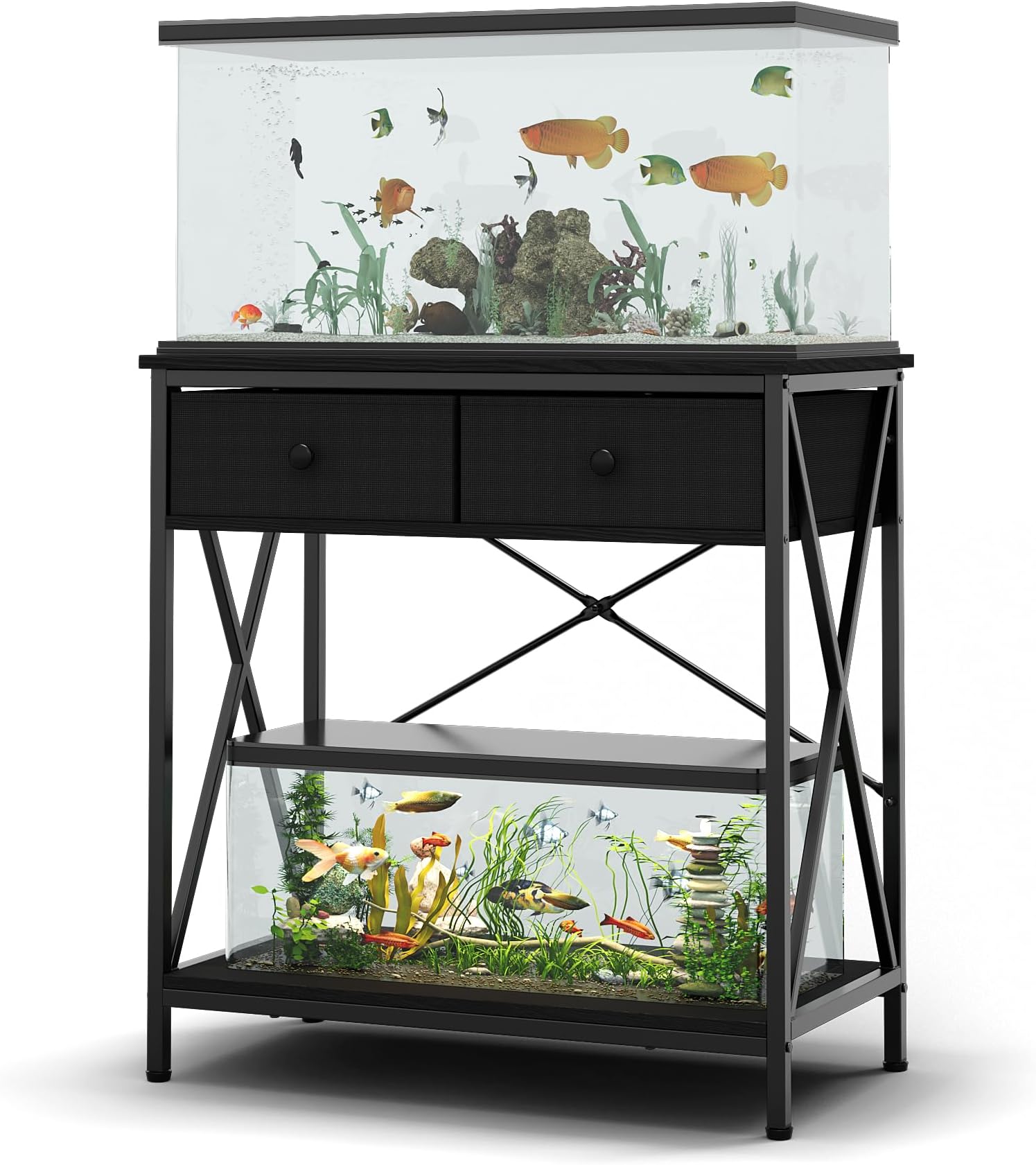 Amazon.com: Grehitk Fish Tank Stand, 40 Gallon Aquarium Stand, Metal ...