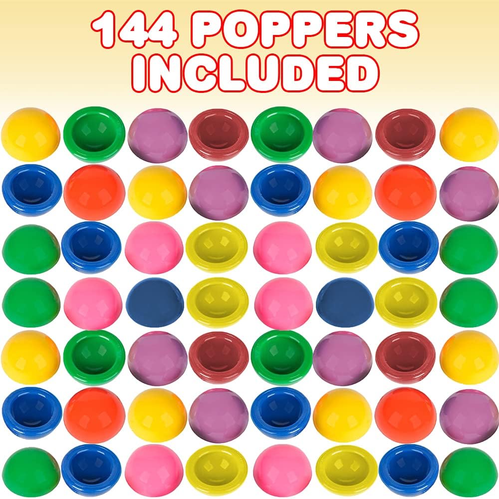 144 Bulk Pack of Assorted Color Mini Poppers for Nepal | Ubuy
