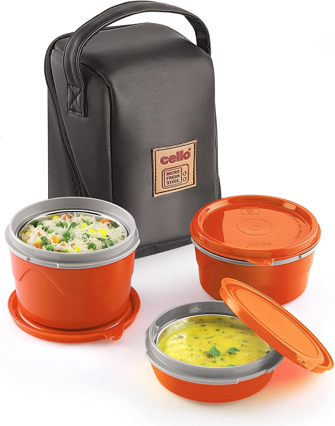 Buy Attro Micron Stainless Steel Double Wall Lunch Box, Airtight & Leak ...