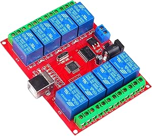 YUNNIAN 12V USB 8 Channel Controlled Relays Module Board Programmable ...