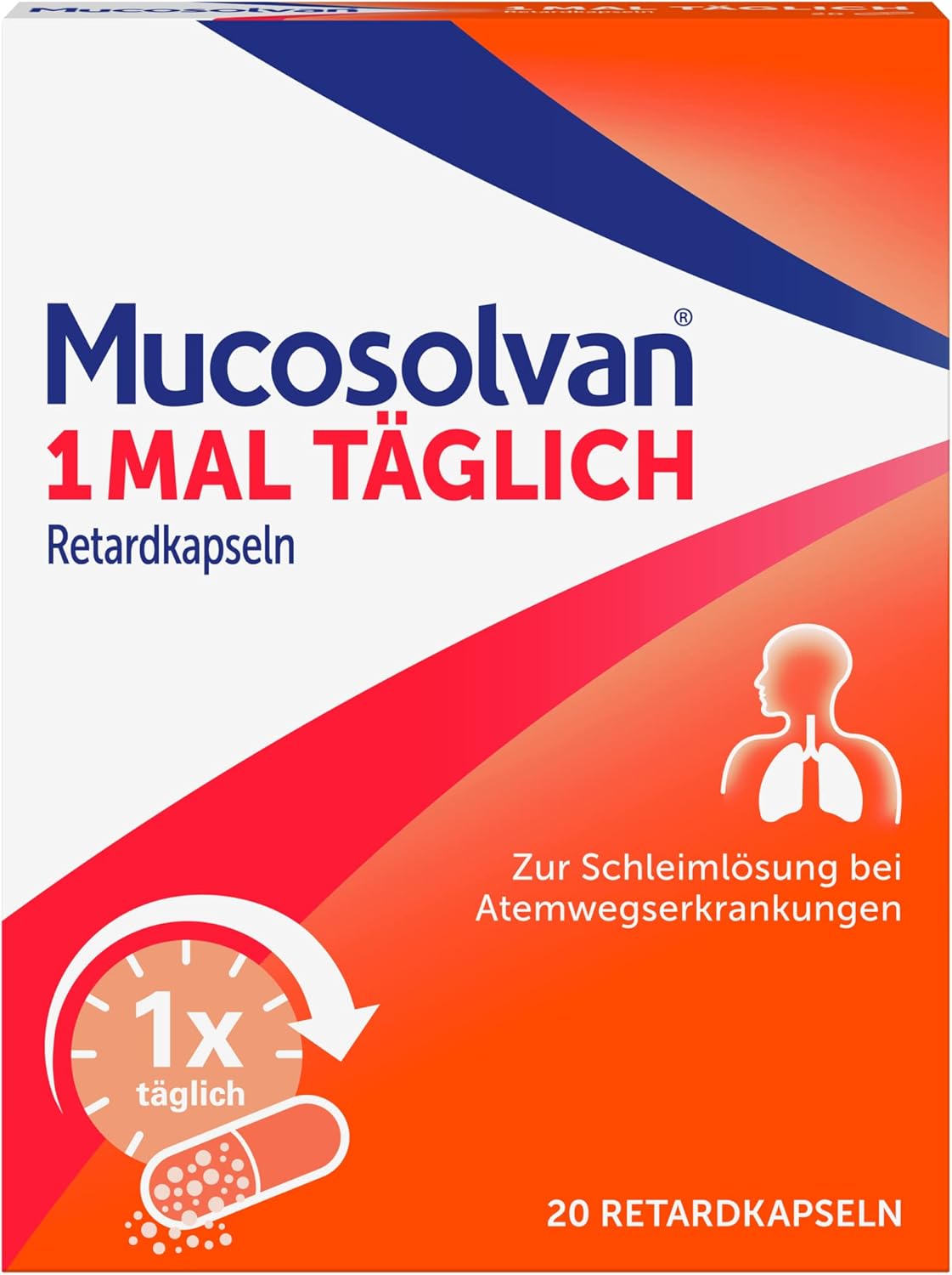 MUCOSOLVAN® 1mal täglich Retardkapseln, 20 Stück, 75mg Ambroxol ...