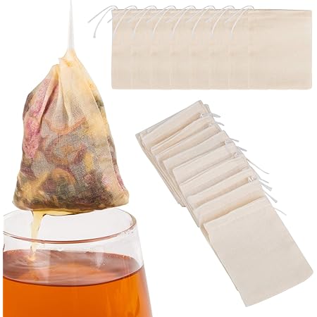 Amazon.com: 50 Pieces Cheesecloth Bags for Straining Reusable Empty Tea ...