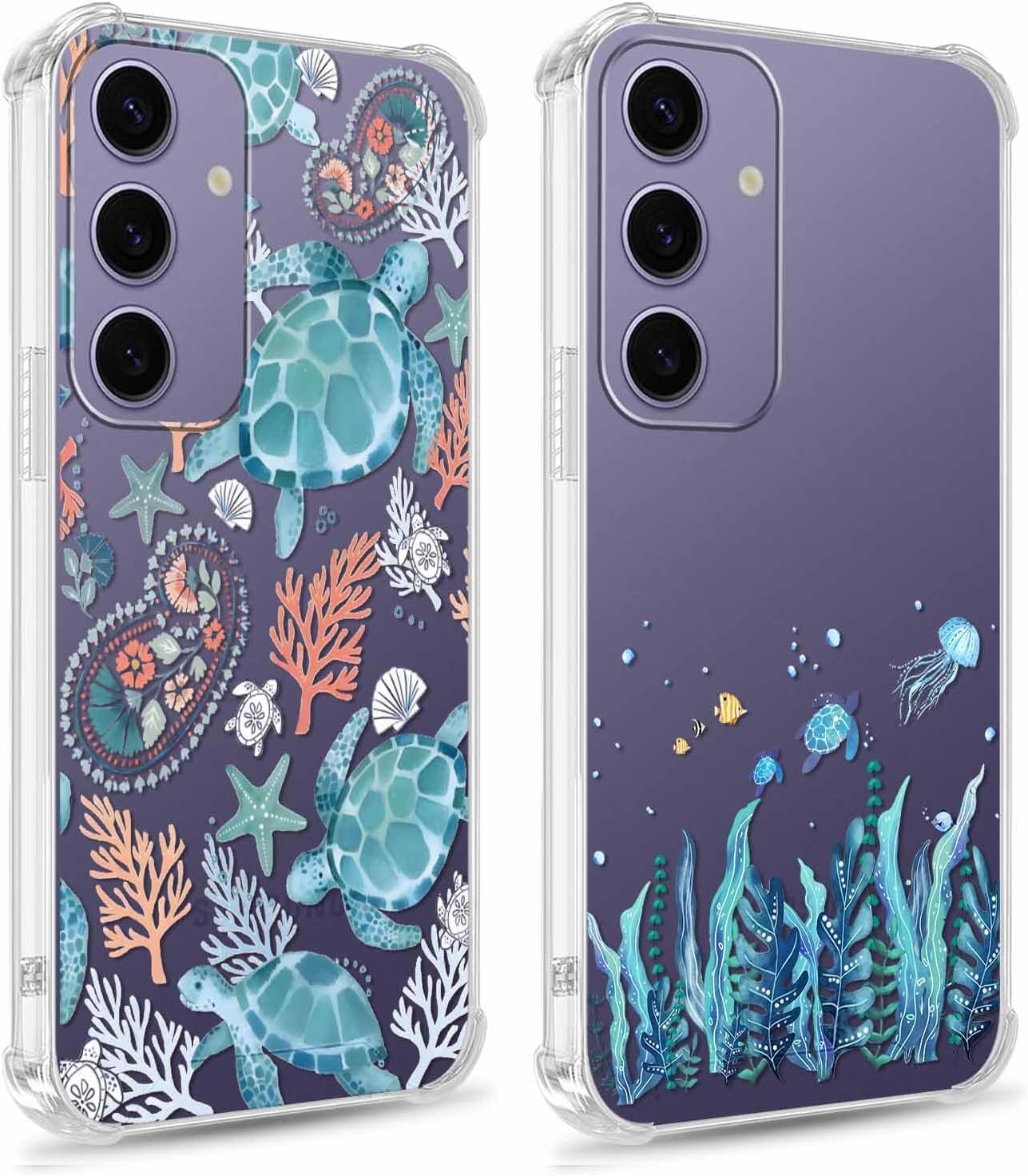 Amazon.com: Yomjew 2 Pack Cute Blue Turtle Phone Case for Samsung ...