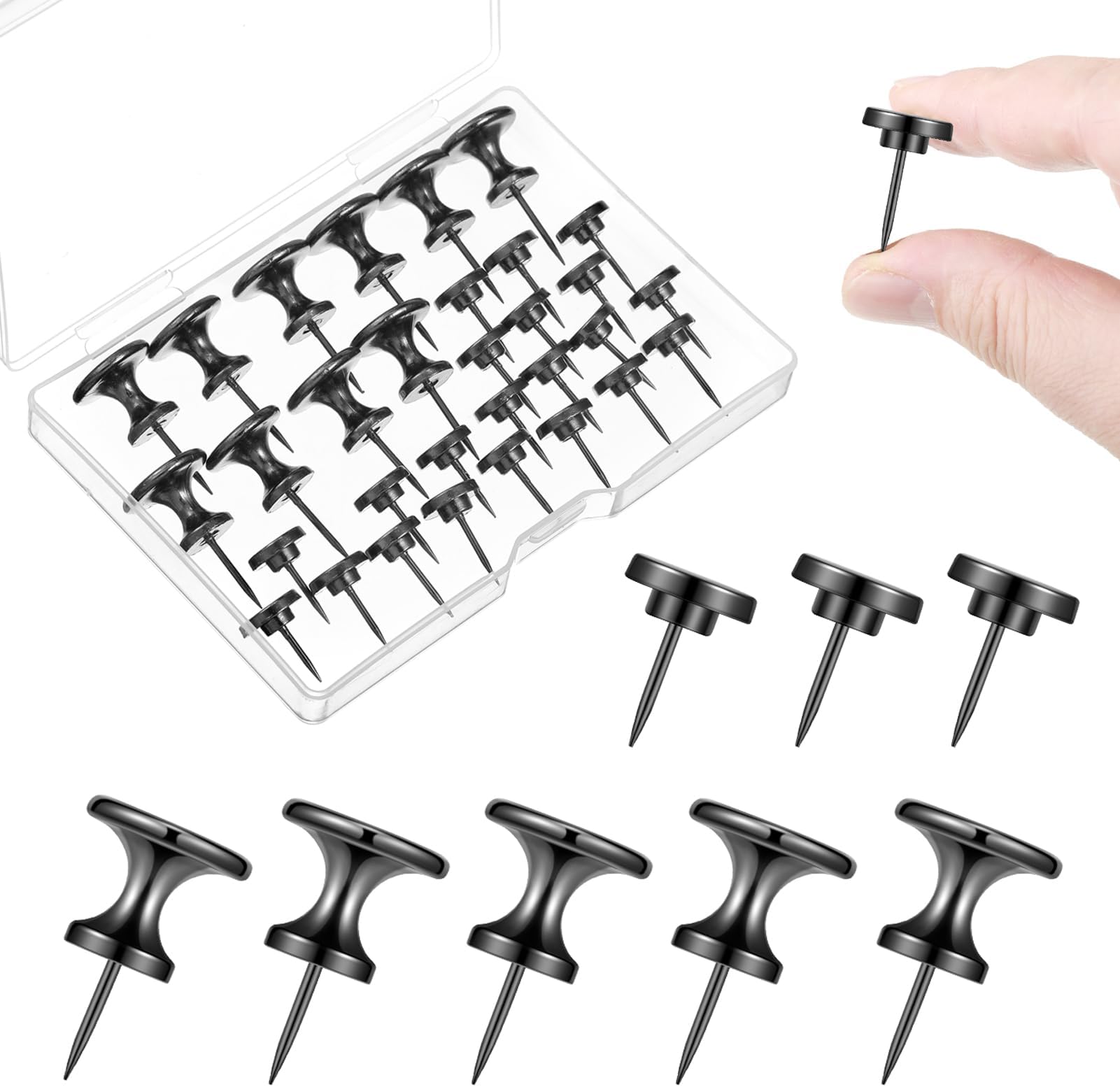 Amazon.com: auroray Metal Push Pins, 35 Pieces Large Double Headed ...