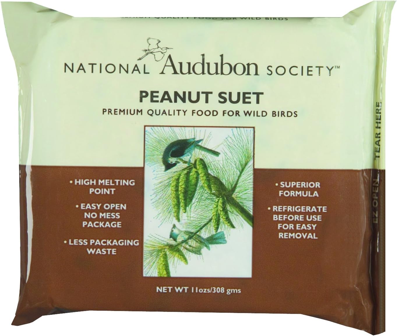 Amazon.com : National Audubon Society Peanut Suet Brick : Pet Bird ...