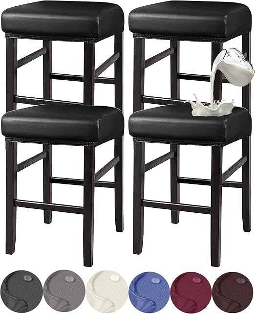 Amazon.com: Stool Covers Rectangle, Stretch Waterproof PU Rectangle Bar ...