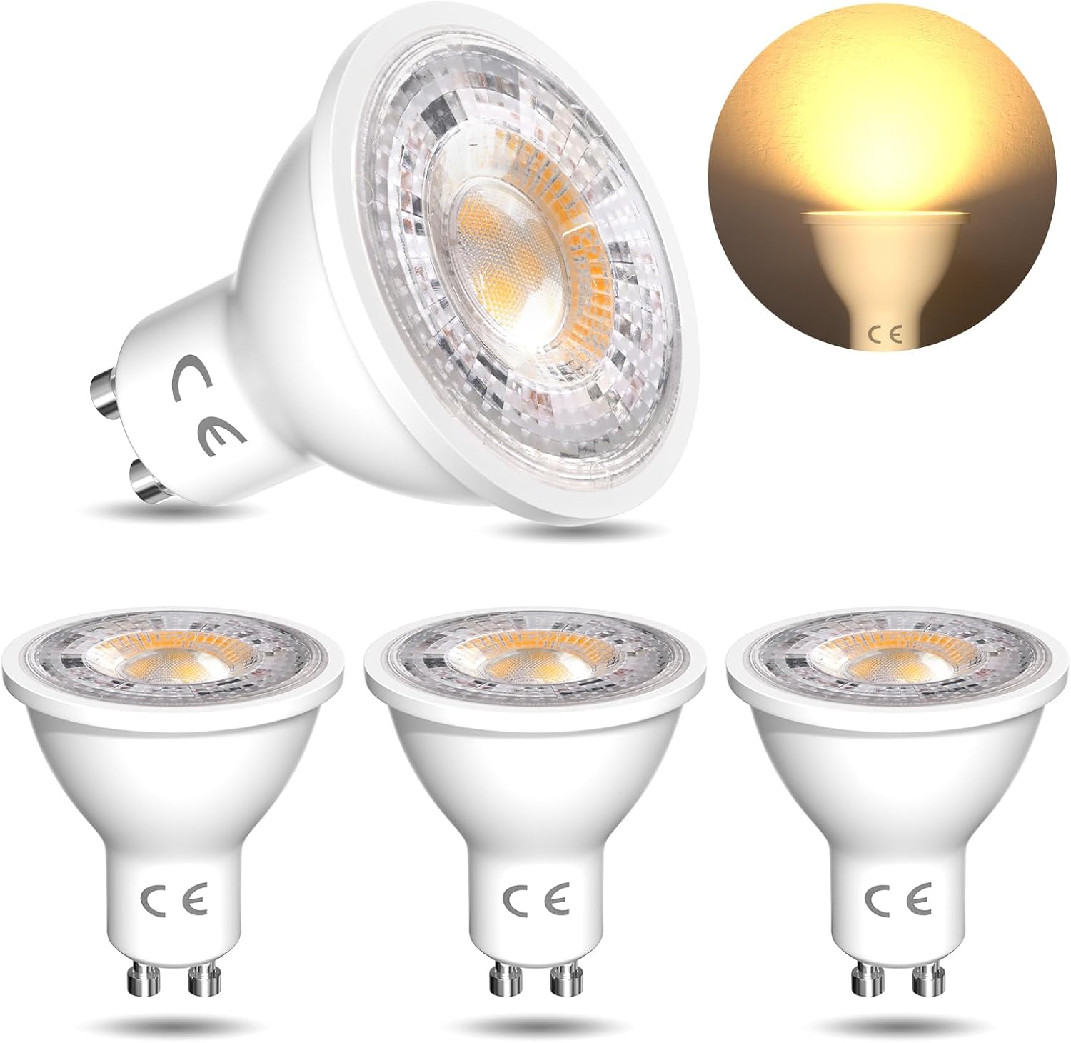 BrightArk GU10 LED Bulbs, 12V MR16 LED Bulb Spot Light Bulb 3000K Warm ...