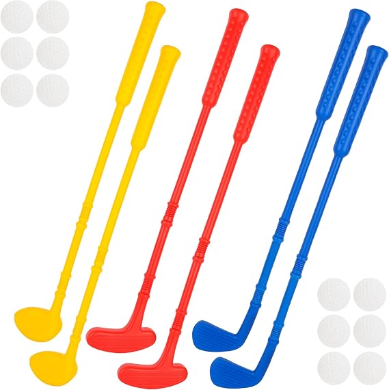 Amazon.com: Spaluck Plastic Mini Golf Clubs for Toddlers Kids Golf ...
