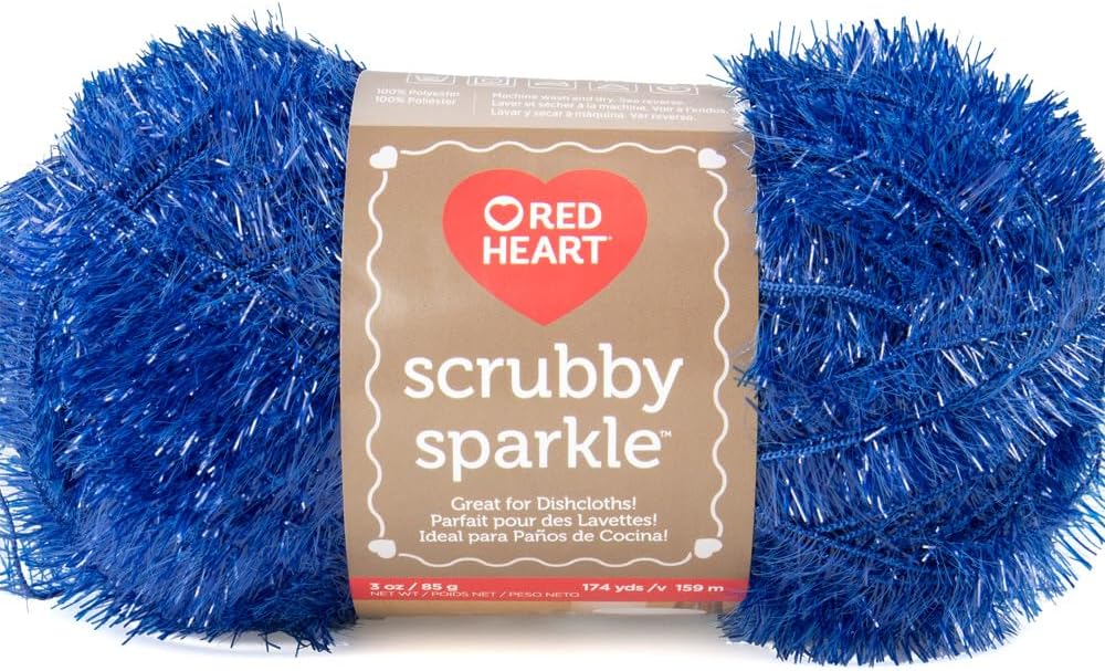 Amazon.com: Red Heart Sparkle Scrubby Yarn – Perfect for Knitted or ...