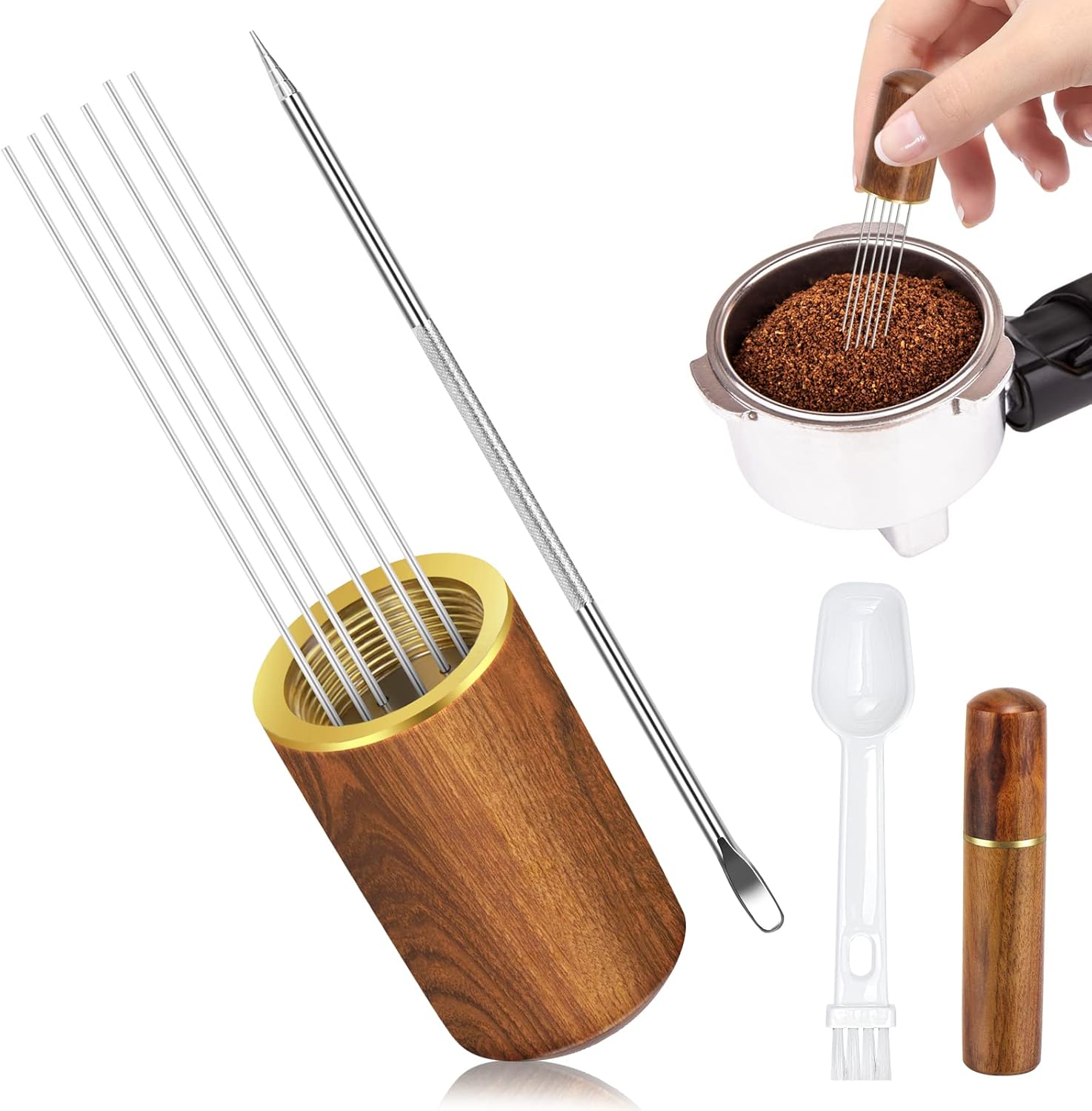 SelfTek WDT Tool, Coffee Distributor Needle with No Sharp Needles ...