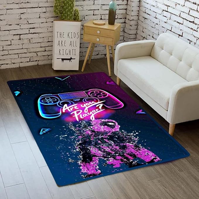 Amazon.com: Gaming Rugs for Gaming Room - Gaming Rug for Boys Room ...