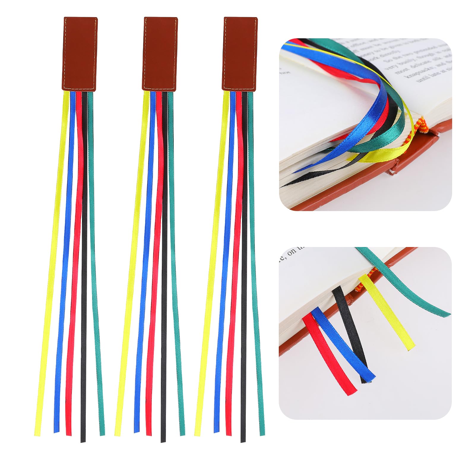 Amazon.com: 3Pcs Bible Ribbons Bookmarks Faux Leather Bookmarks Ribbon ...