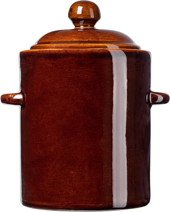 KADAX 2,5L Steinzeugtopf, Dichter Keramiktopf mit Deckel ...