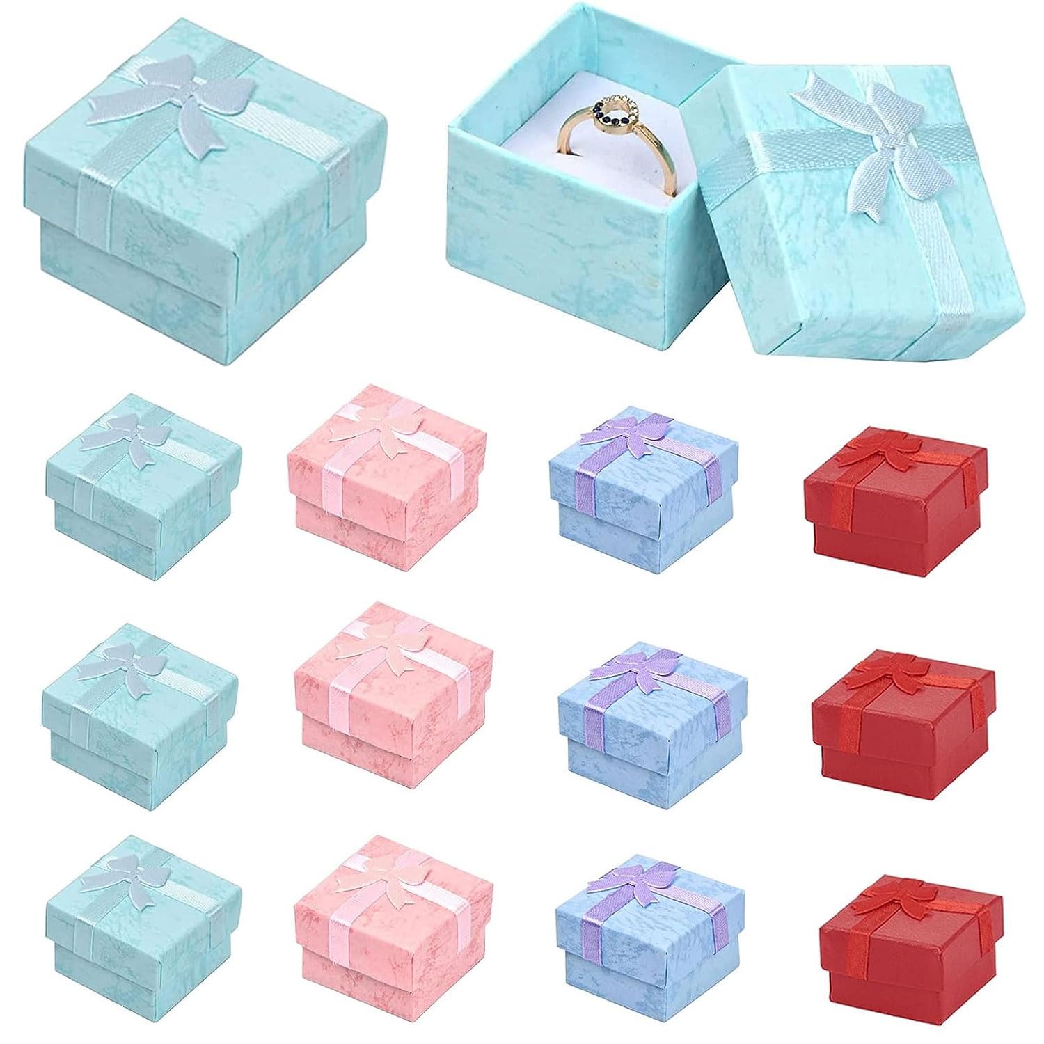 12pcs Jewelry Gift Box, Gift Boxes with Lids Small Jewellery Gift Boxes ...