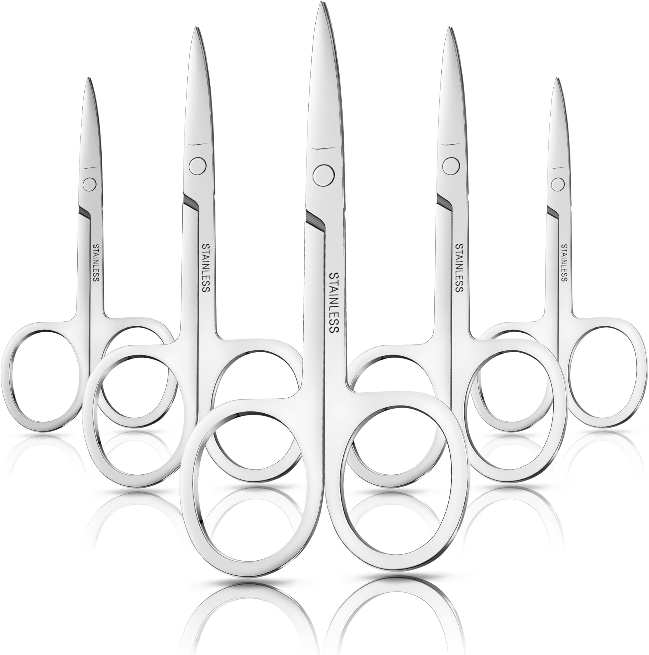 Amazon.com: Healifty Stainless Steel Eyebrow Scissors Nose Hair ...