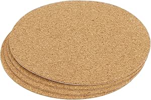 Amazon.com: uxcell 90mm(3.54") Round Coasters 1mm Thick Cork Cup Mat ...