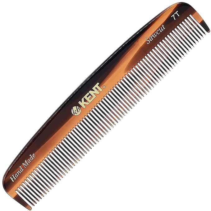 Amazon.com : Kent 7T Handmade All Fine Tooth Pocket Comb for Men, Hair ...
