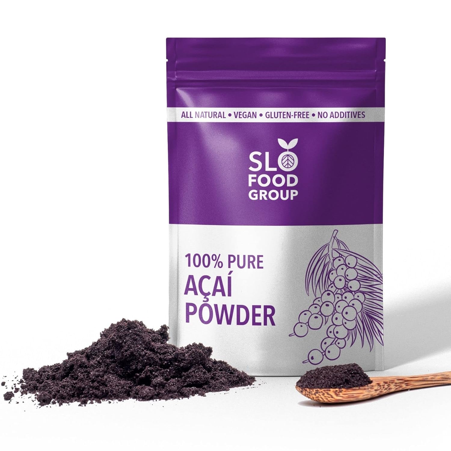 Amazon.com: Slofoodgroup Freeze Dried Açaí Powder - Pure Acai Powder ...