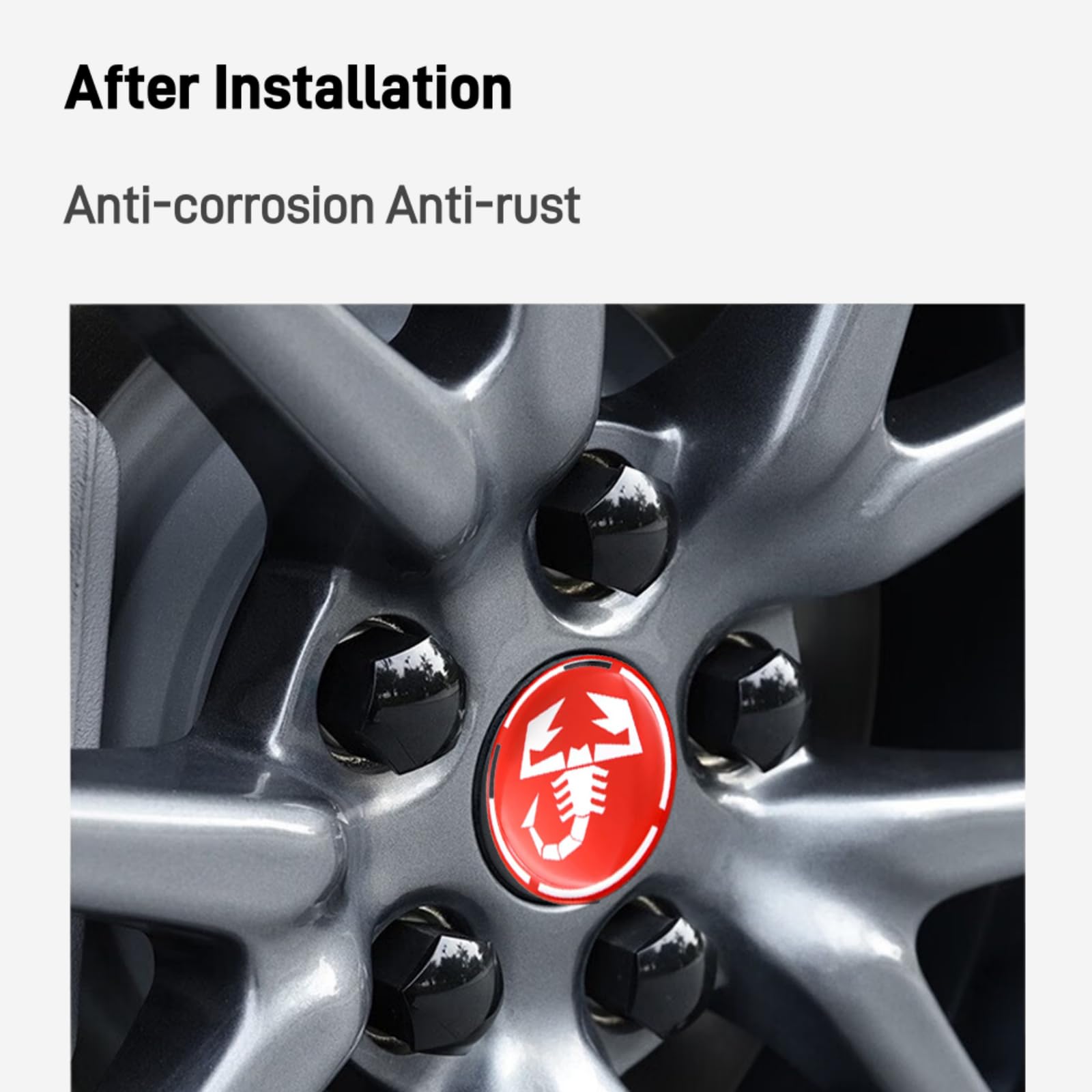 Wheel Cover Enhances Look 4-Pack ABS Wheel Hubcap Covers For Fiat 500 ...