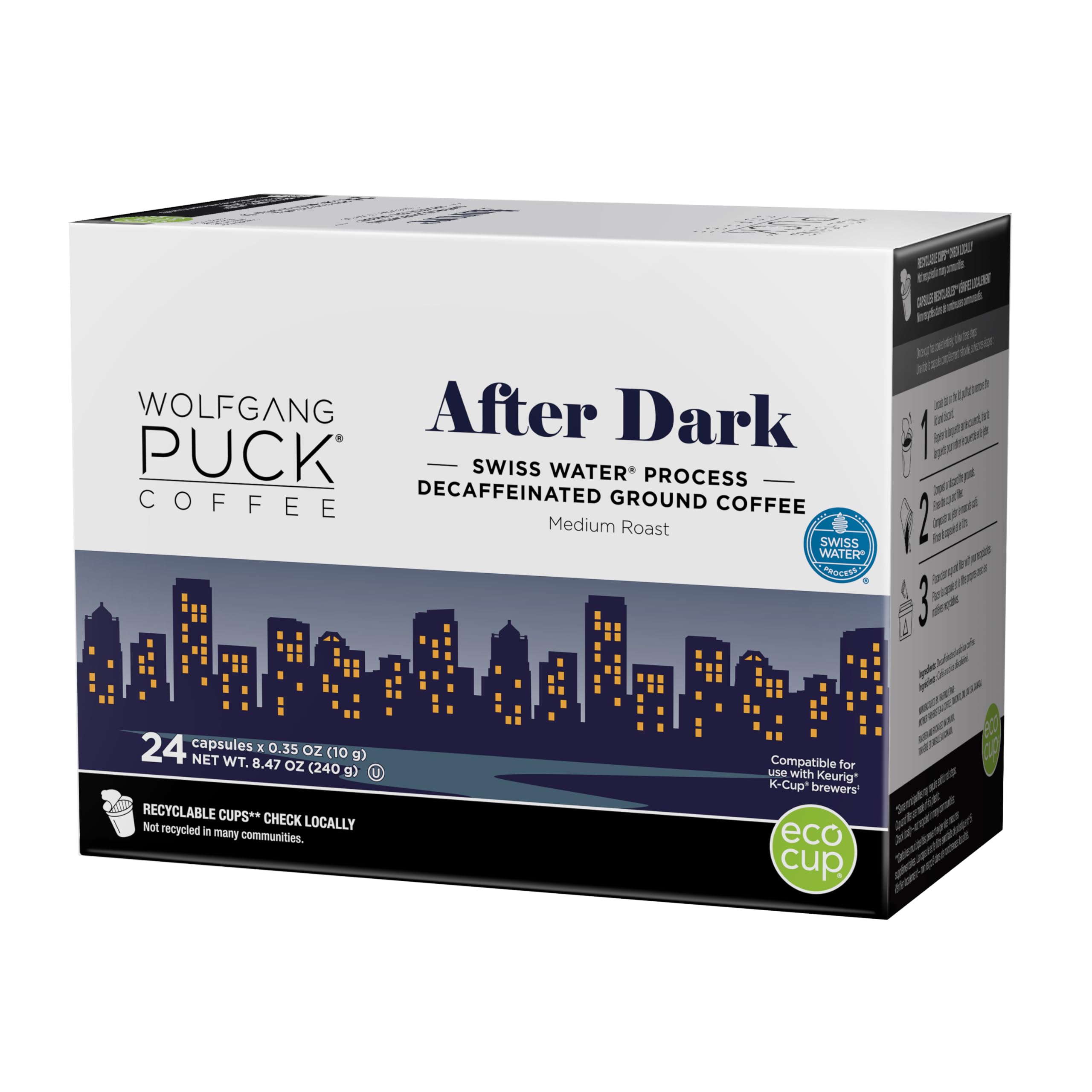 Amazon.com : Wolfgang Puck Coffee Single Serve Capsules, After Dark, 24 ...