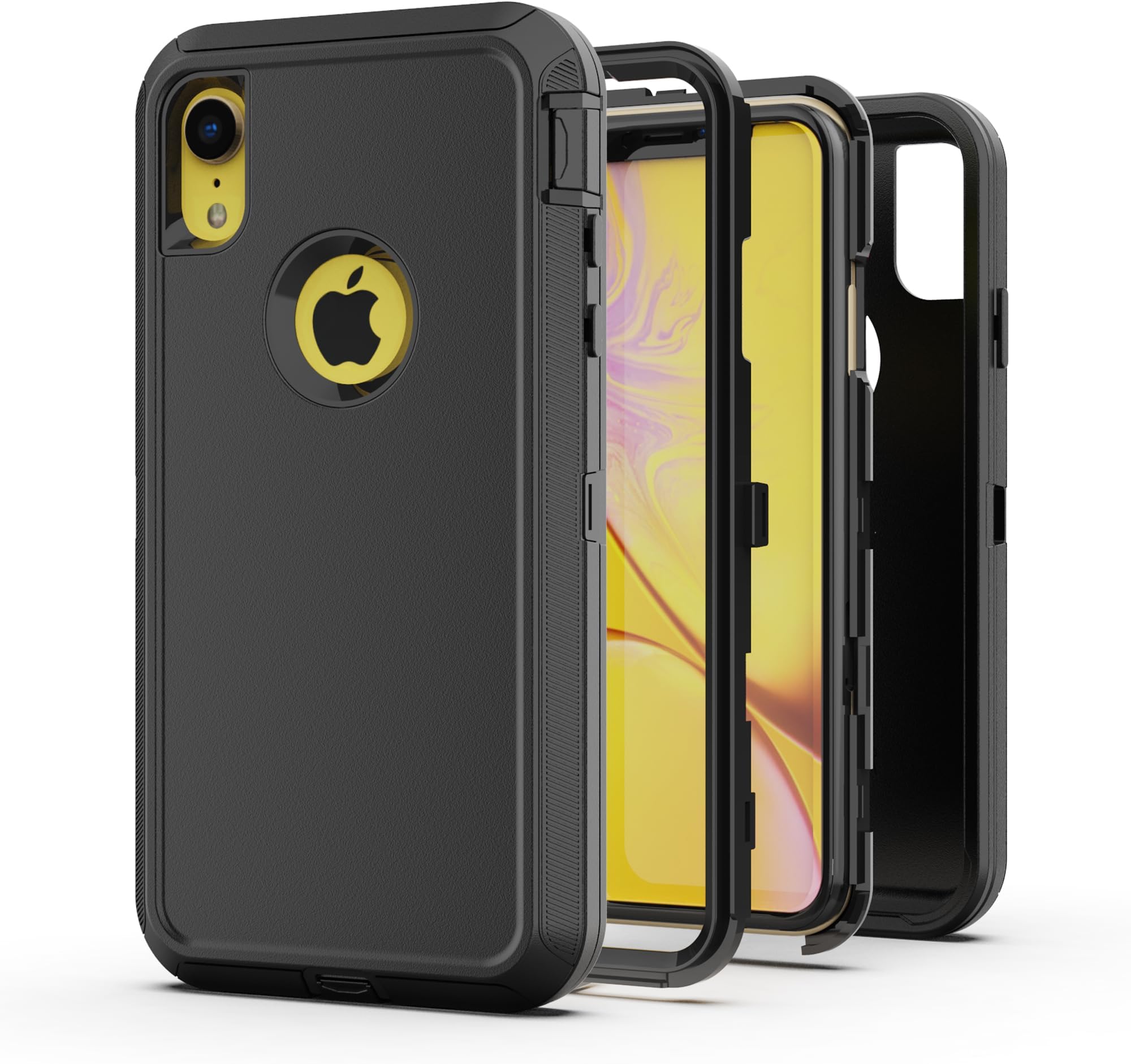Amazon.com: AWZHYDT for iPhone XR Case, Heavy Duty Protective Case with ...