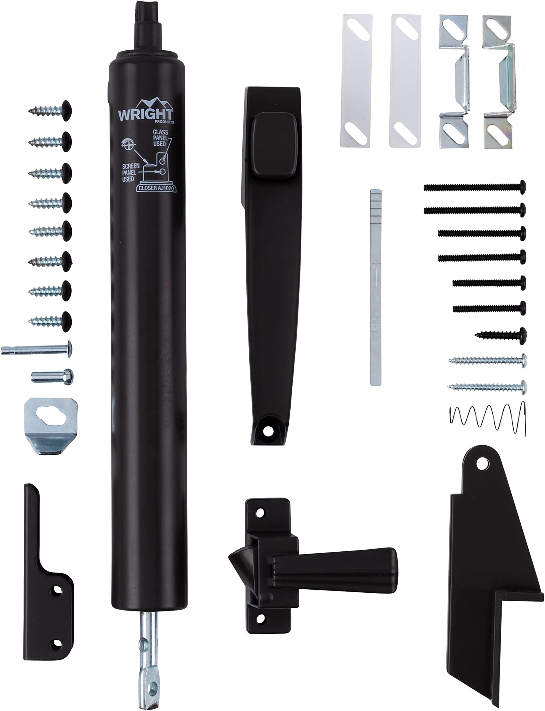 Wright Products Pneumatic Closer and Push Button Latch Combo Kit, No ...
