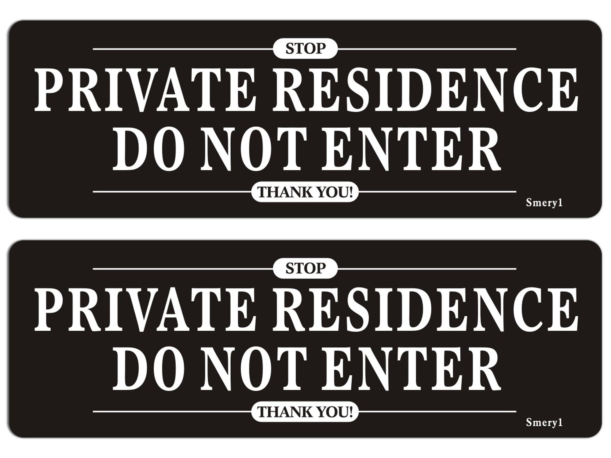 Amazon.com : Private Residence Do Not Enter Signs 9” x 3” Private ...