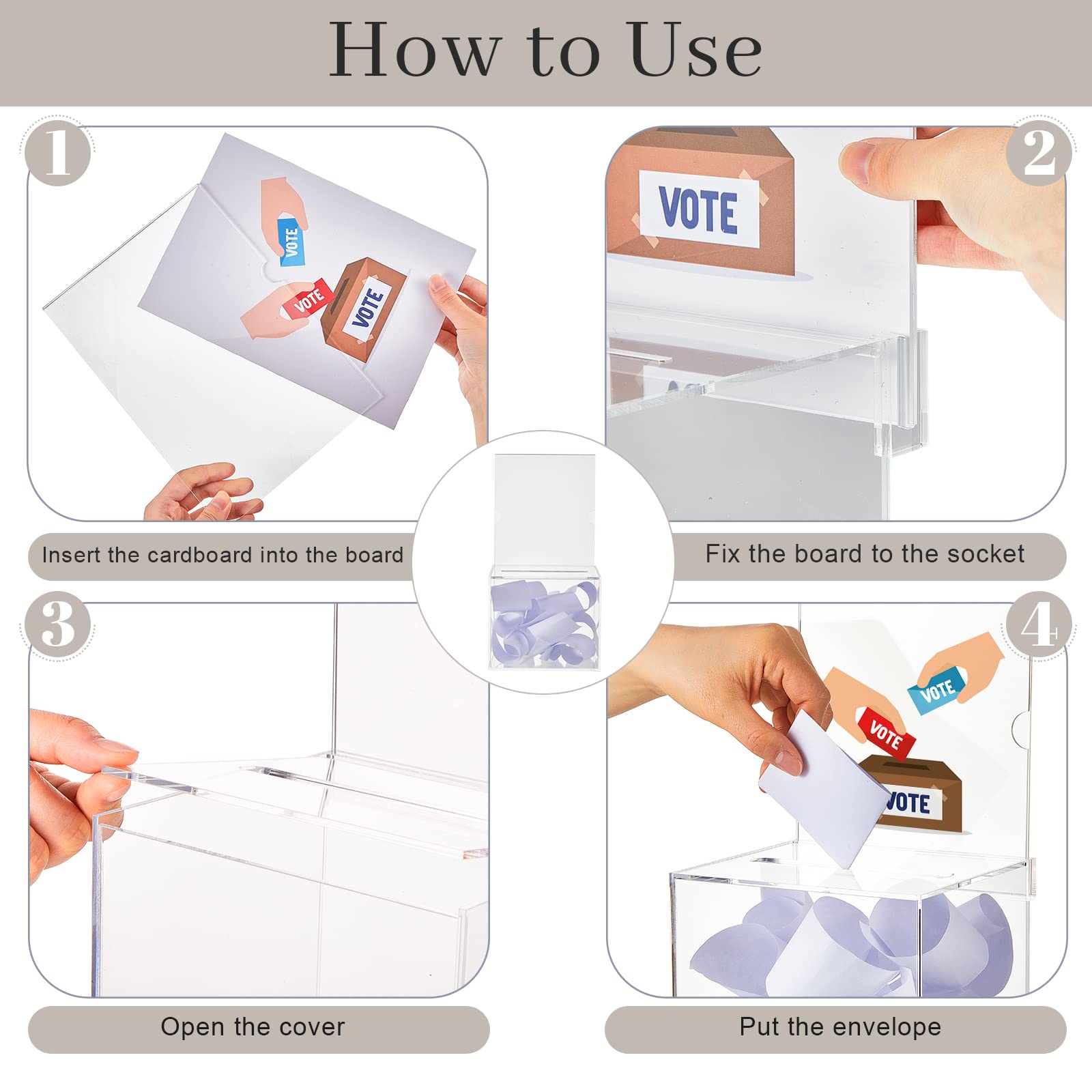 Raffle Box Chiwanji2] Acrylic Donation Box, Clear Donation Box, Raffle ...