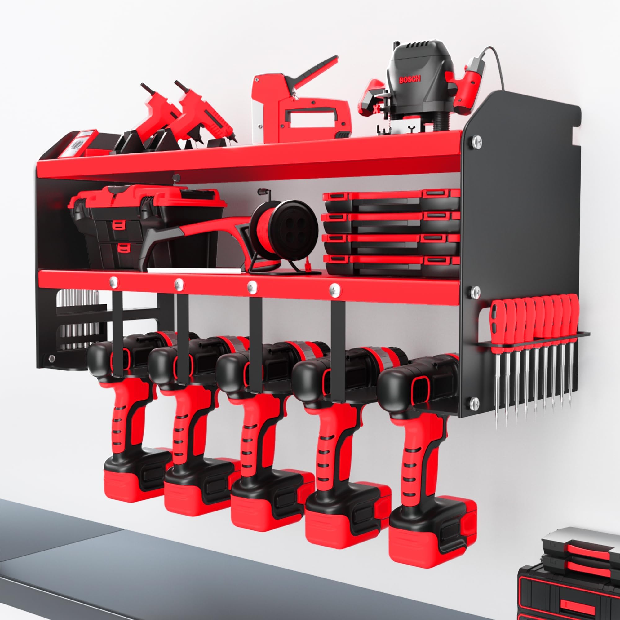 Toolganize Power Tool Organizer Wall Mount - Cordless Tool Storage - No ...