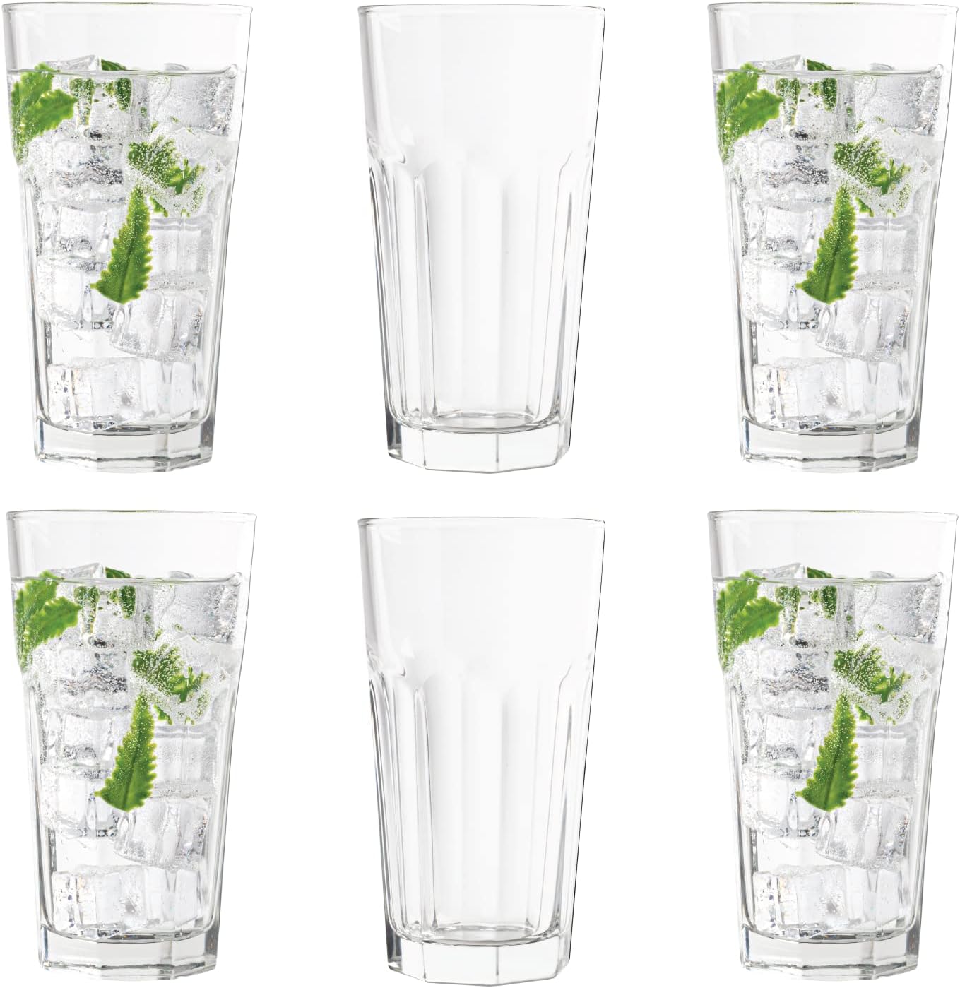 Amazon.com | Vikko Drinking Glasses: Thick and Durable Kitchen Glasses ...