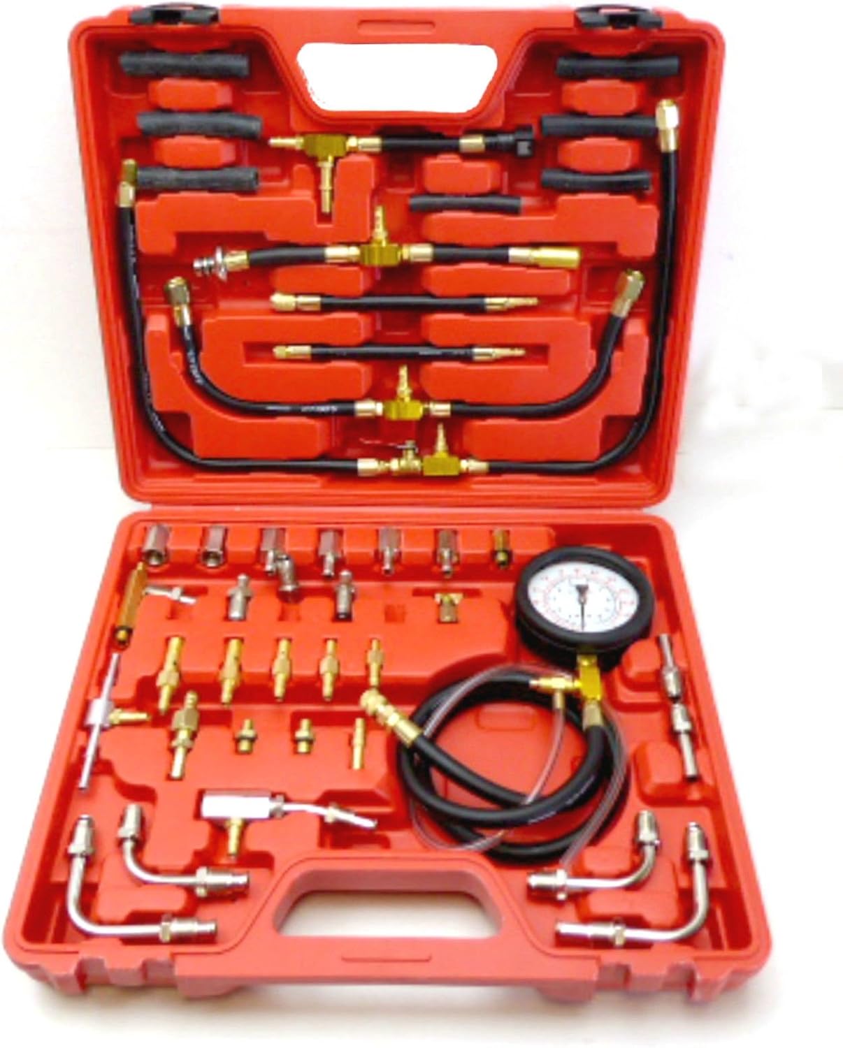 Fuel Injection Compression Pressure Test Meter Gauge Universal Tool Set ...