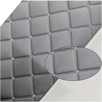 Amazon.com: Diamond Quilted Foam Faux Leather Vinyl Fabric Upgraded Non ...