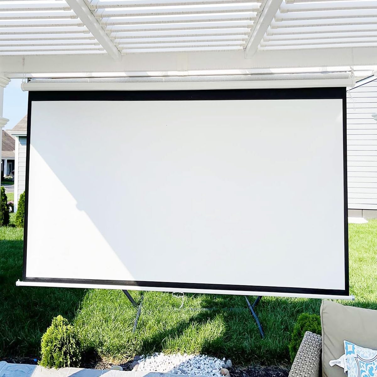 Amazon.com: 60 Inch HD Projector Screen, 70 Inch Manual Pull Down ...