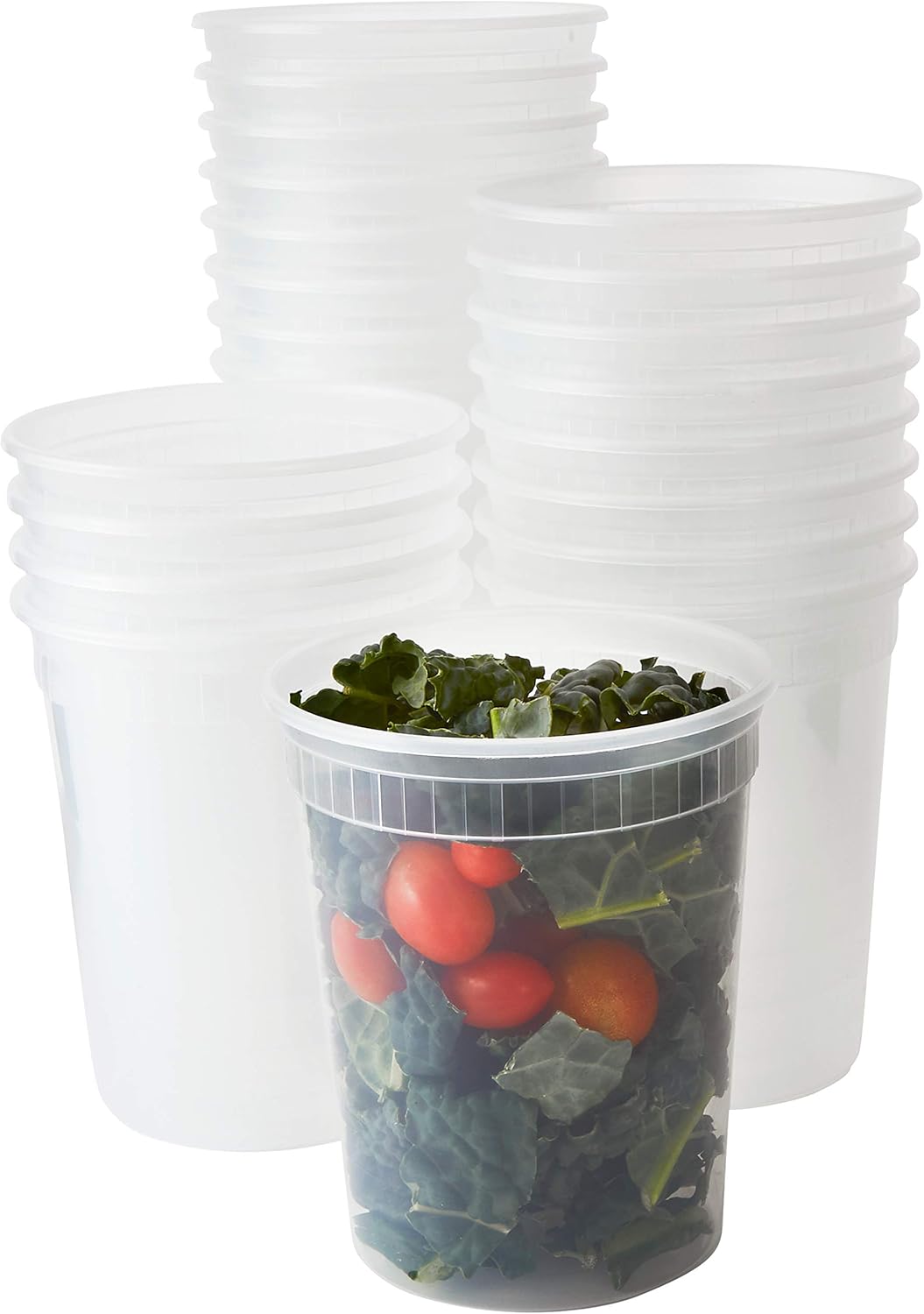 Amazon.com: Deli-Grade BPA-Free 32oz Plastic Containers with Lids 24ct ...