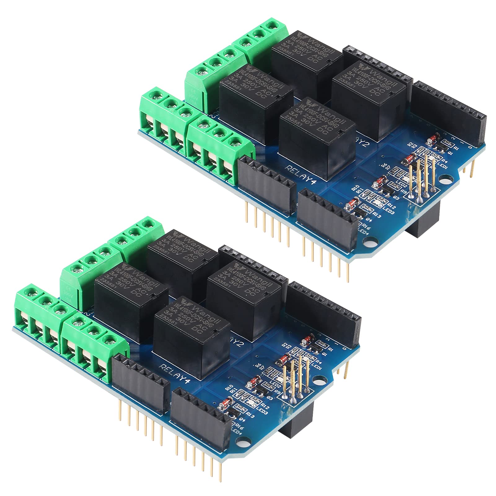 Snapklik.com : 2PCS 4 Channel 5V Relay Shield Module