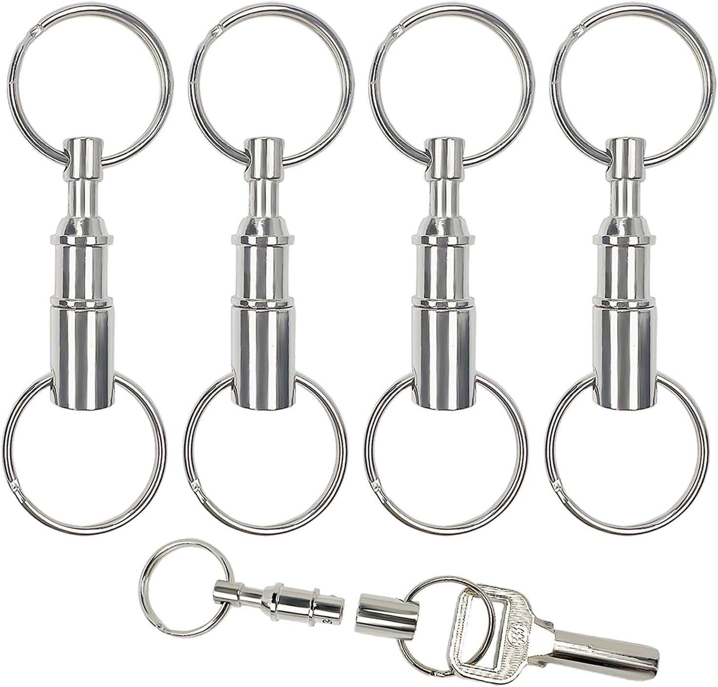 Amazon.com: Rongbo 3 Pack Quick Release Detachable Pull Apart Key Rings ...