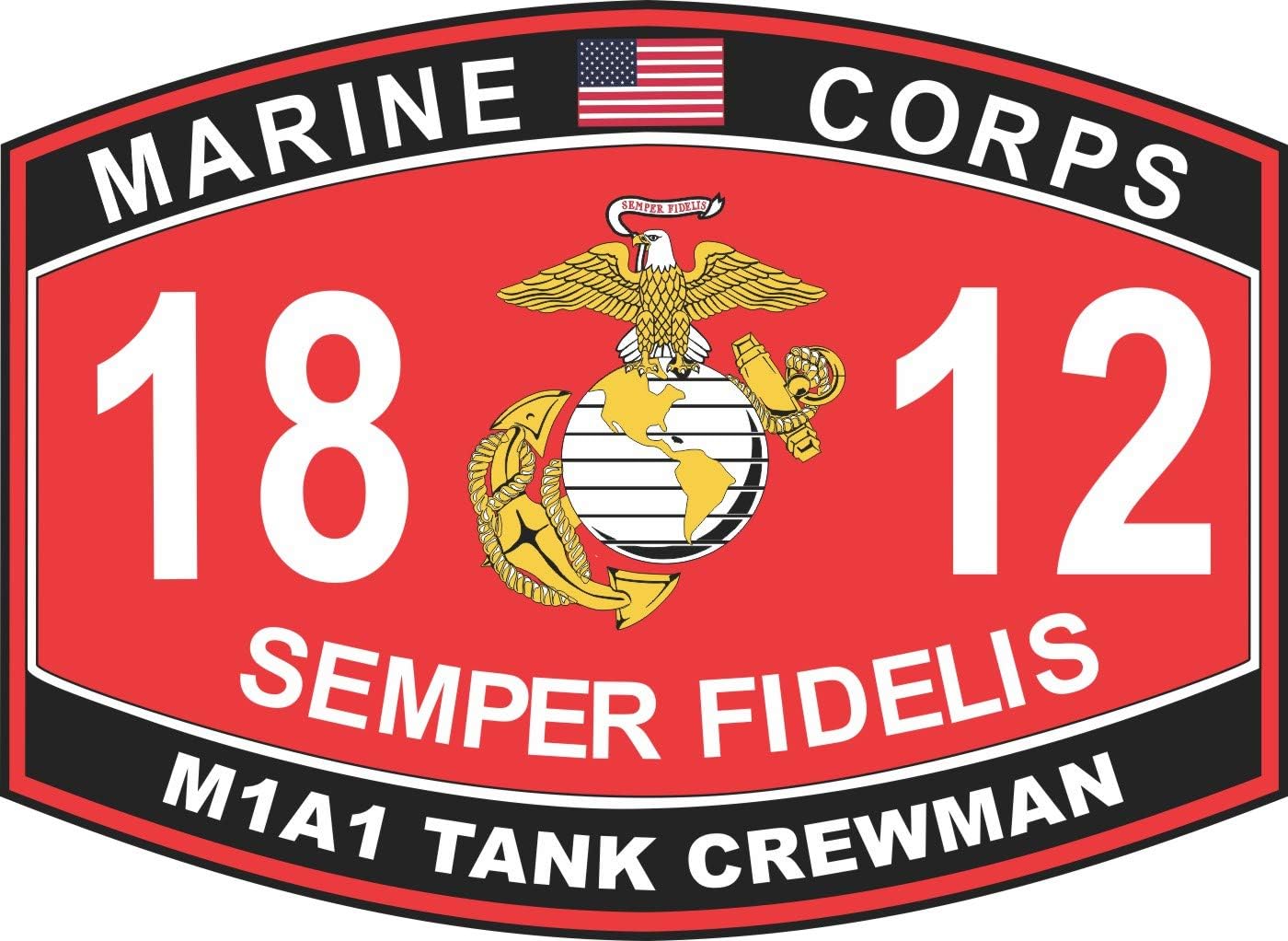 Amazon.com: M1A1 Tank Crewman Marine Corps MOS 1812 US Marine Corps ...