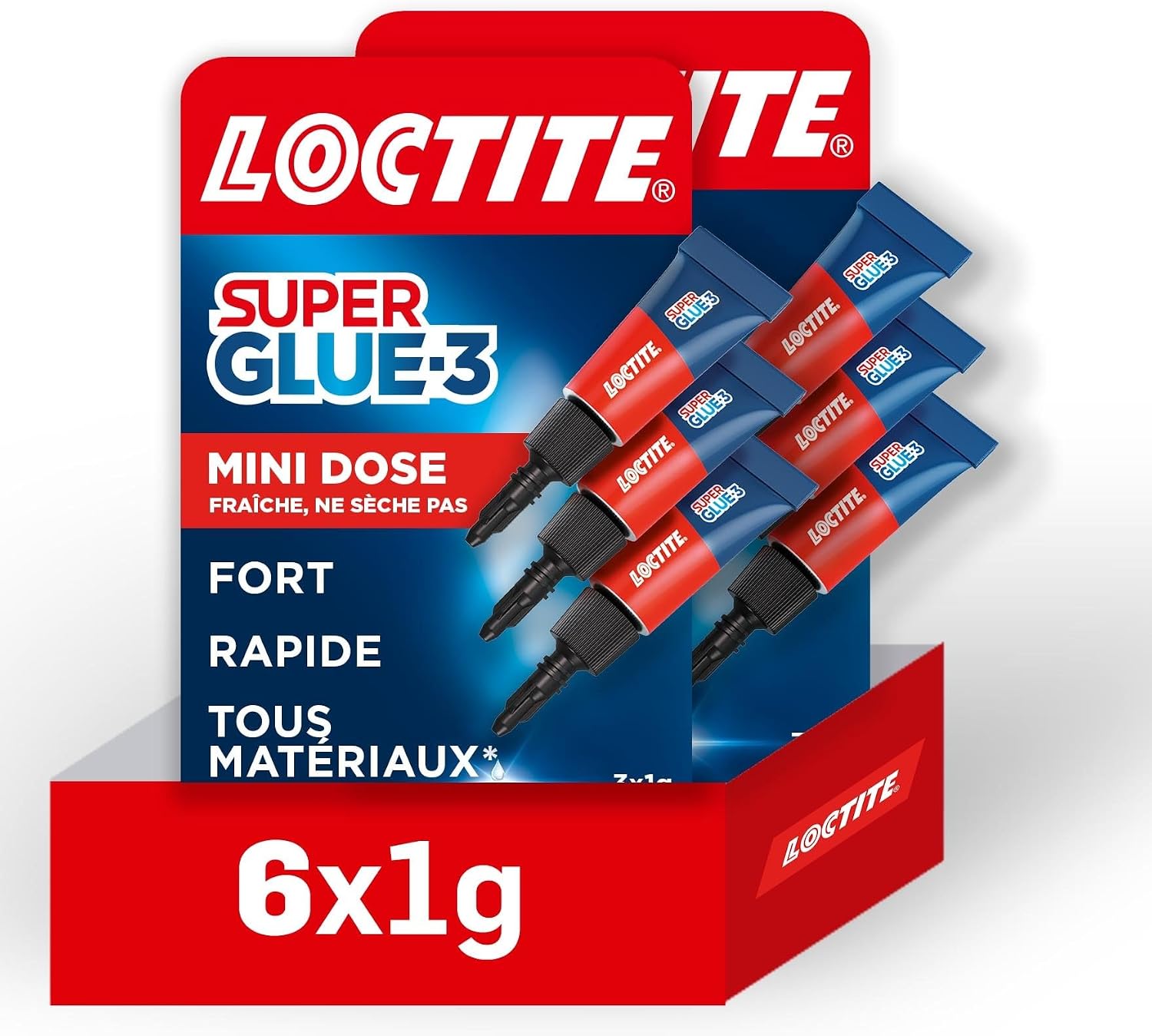 Loctite Super Glue-3 Mini dose lot de 6, colle extra forte pour ...