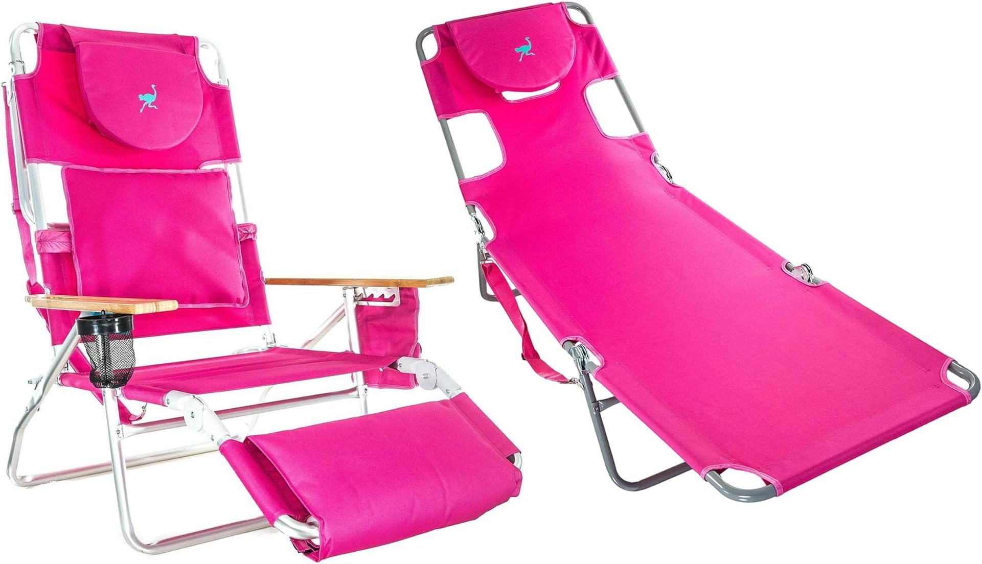 Amazon.com: Ostrich Deluxe On Your Back Backpack Beach Chair with Face ...