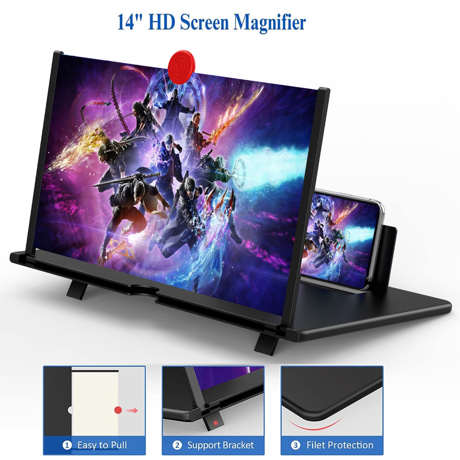 Snapklik.com : 14" Screen Magnifier For Cell Phone,3D Magnifying ...