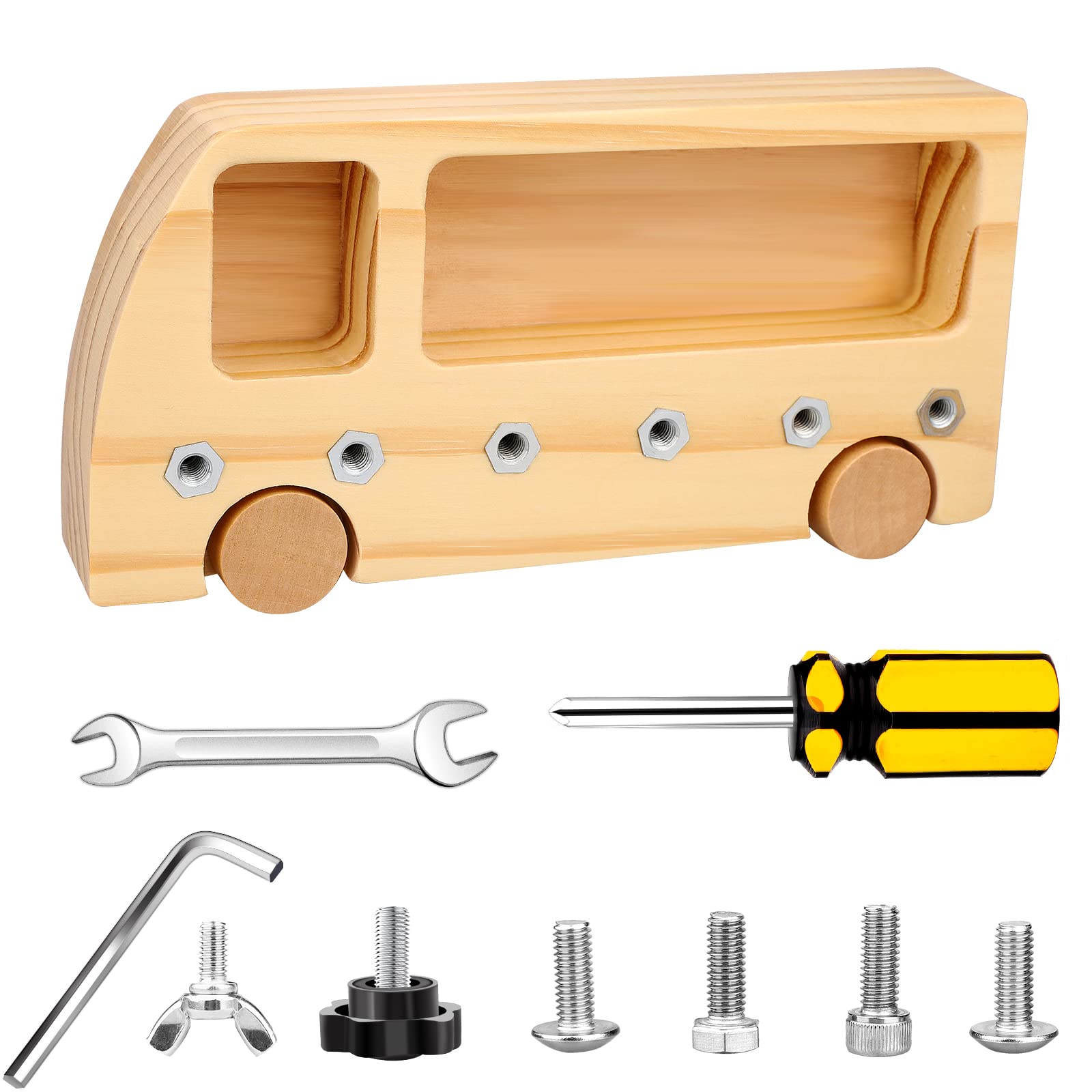 Buy Yojoloin Montessori Screwdriver Board For kids Wooden Busy Board ...