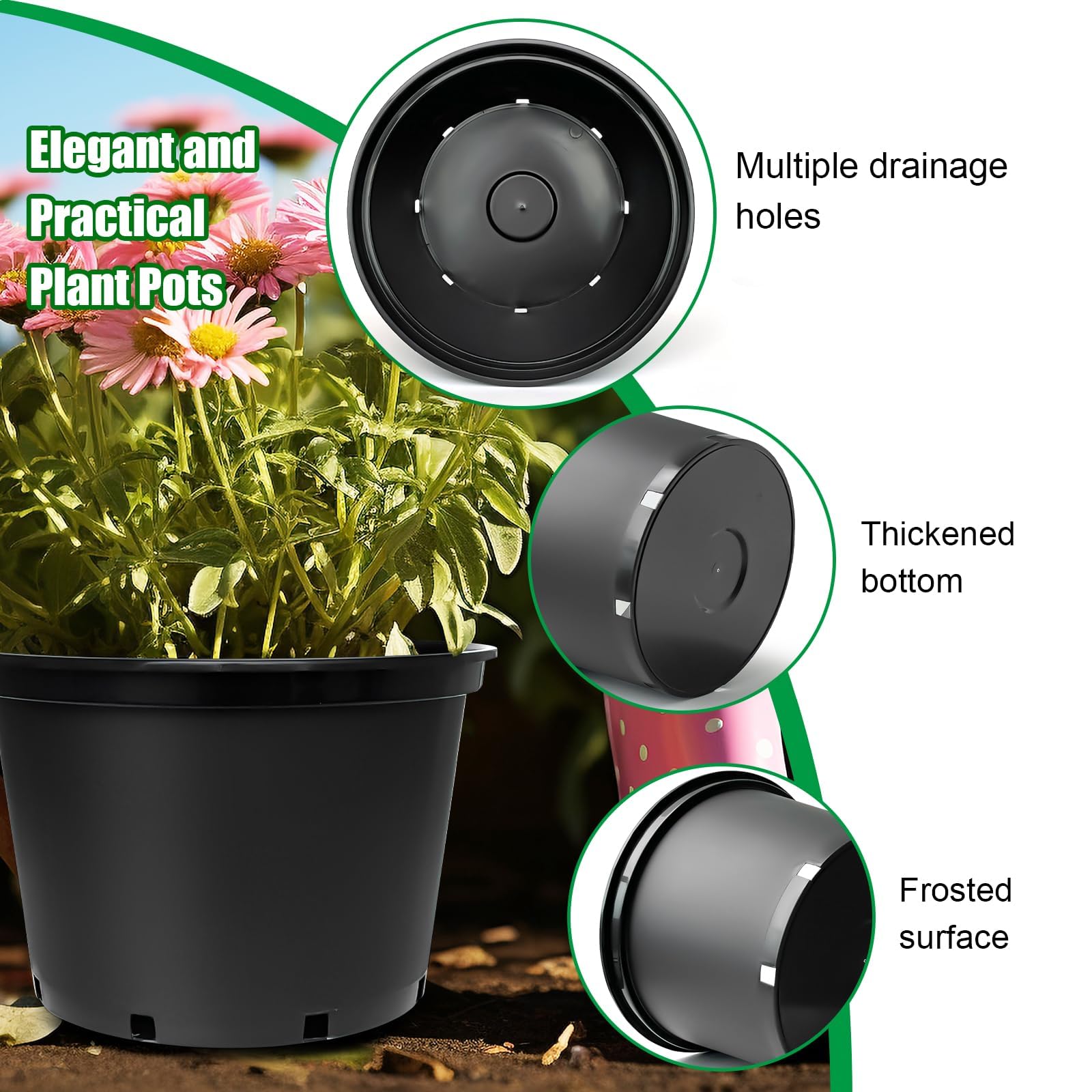 Snapklik.com : RooTrimmer 7 Gallon Plastic Nursery Pots 25-Pack, 15 ...