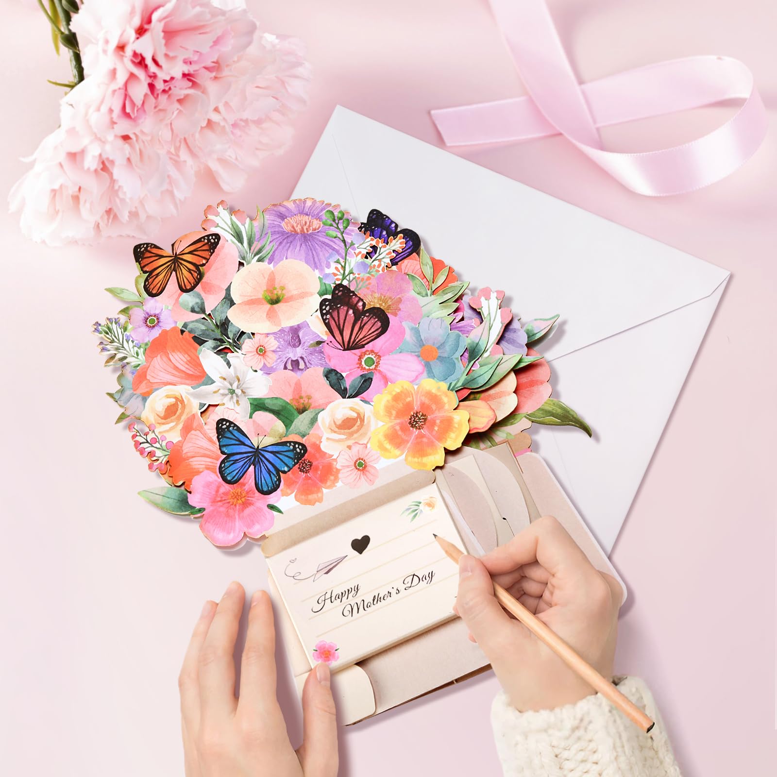 Snapklik.com : LIGHTS & MUSIC Mothers Day Pop Up Card, Orchid, Lily And ...
