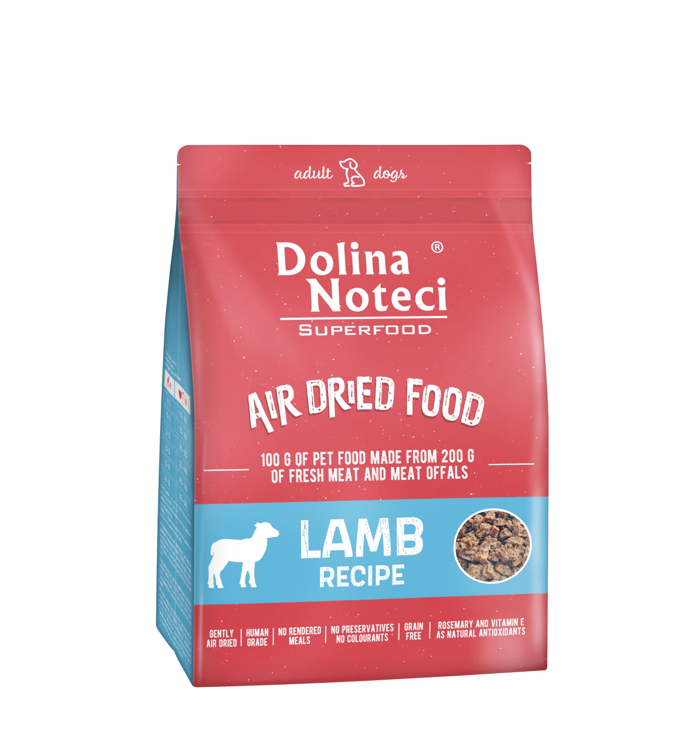 Dolina Noteci - Air-Dried SuperFood For Dogs - Lamb - 1kg - 2.2lbs ...